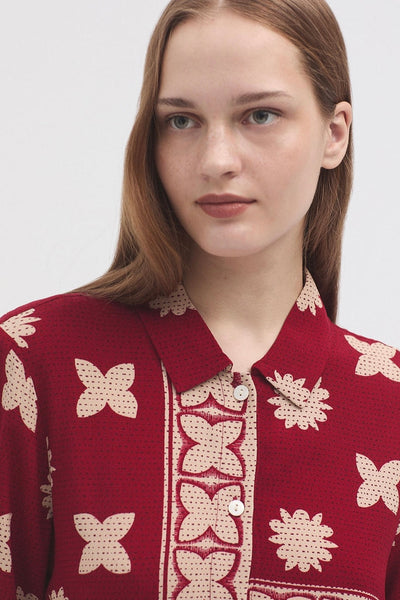 Nice Things Papua Patch Shirt Red | ATAMIRA Online Store NZ – Atamira